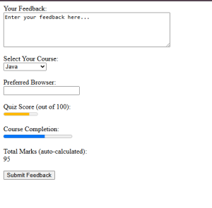 HTML Form components - EDUITLEARNING