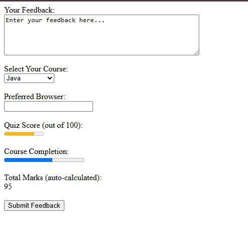 HTML Form components - EDUITLEARNING